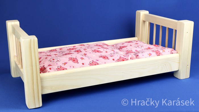 Postel pro panenky - velká, přírodní :: Hračky a loutky Karásek